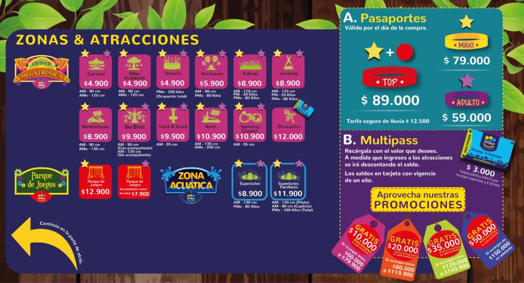 Precios - Multiparque