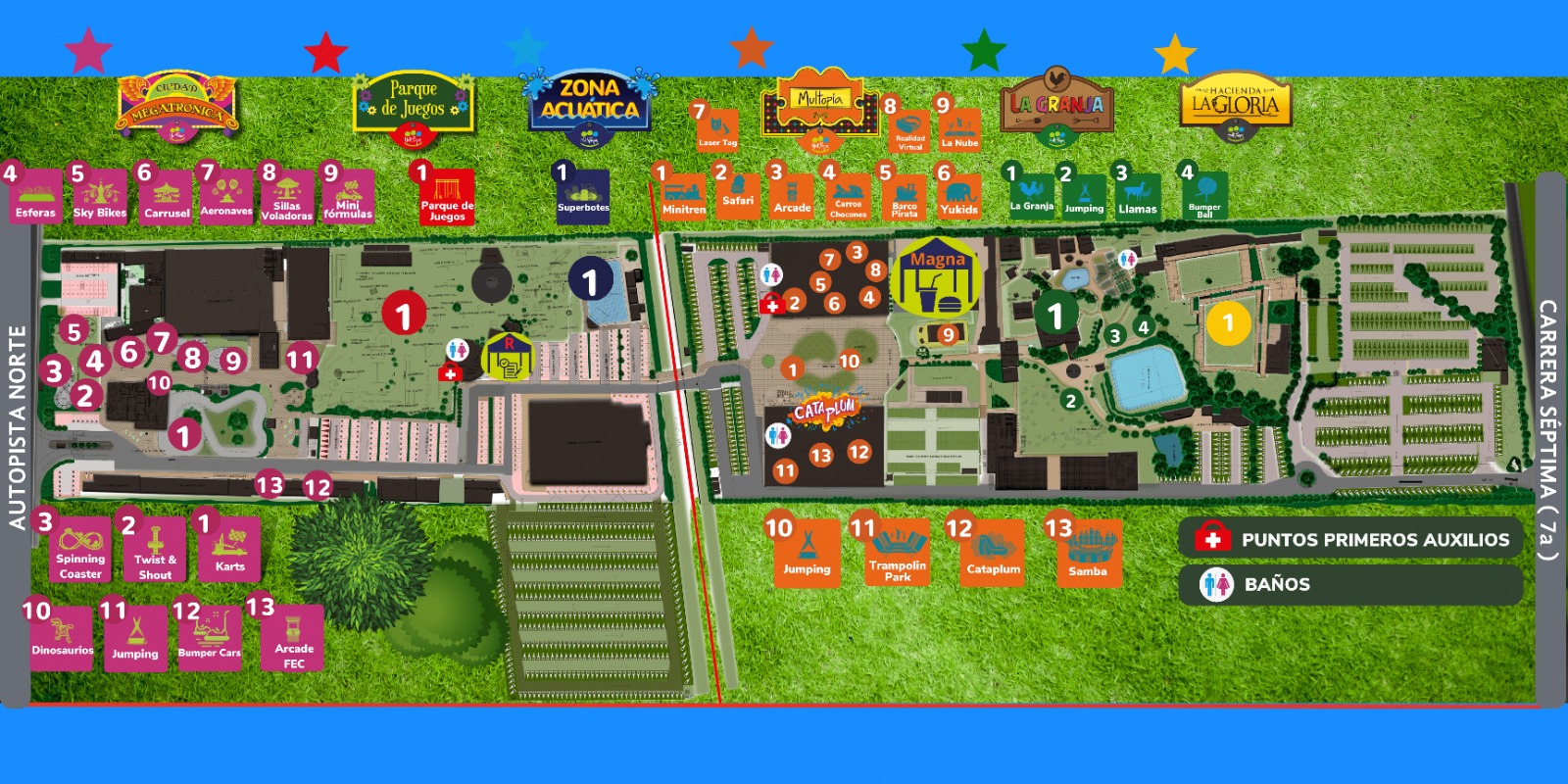 Mapa plano - Multiparque