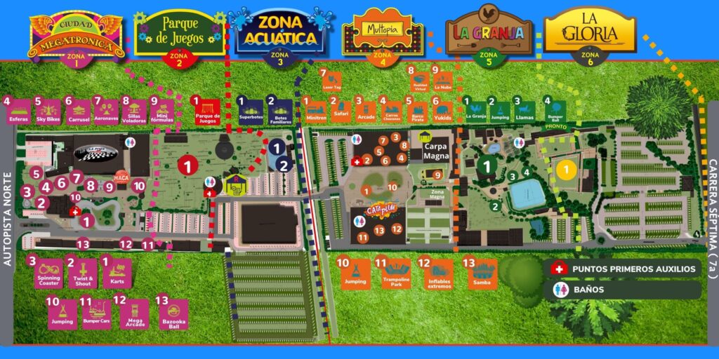 Mapa plano - Multiparque